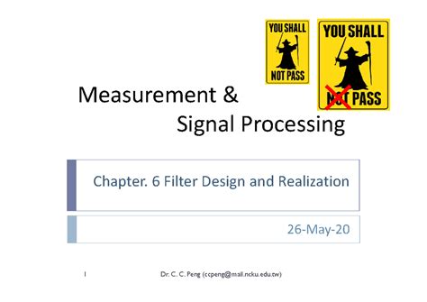 06 Signal Processing Filter Design And Realization 10 Chapter 6