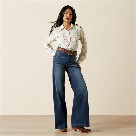 Womens Ariat Ultra High Rise Rosalie Wide Leg Jean 10061724 High