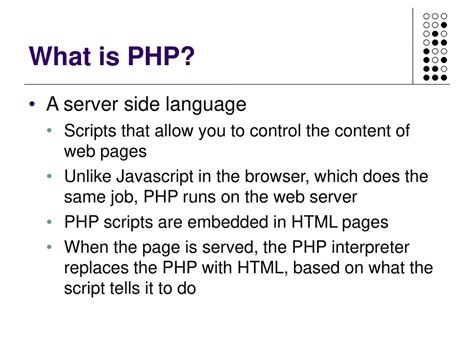 Introduction To Php Fdsc Module 109 Server Side Scripting And Ppt