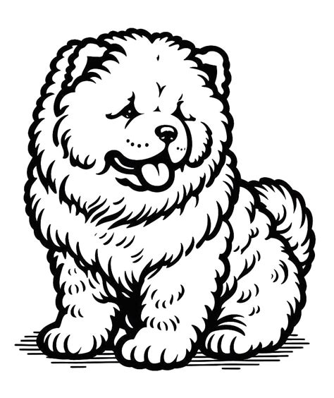 Cute Chow Chow Coloring Page Download Print Or Color Online For Free