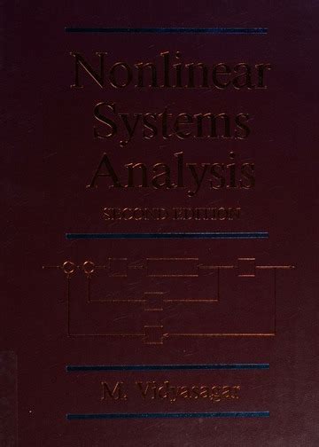 Nonlinear Systems Analysis Vidyasagar M Mathukumalli 1947