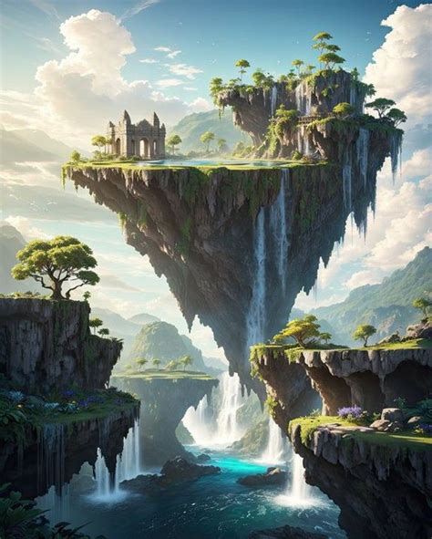 ไอเดีย Floating Island และ อาร์ตเวิร์คแฟนตาซี 13 รายการเพื่อบันทึกใน
