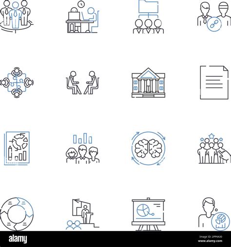 Information Efficiency Line Icons Collection Optimization