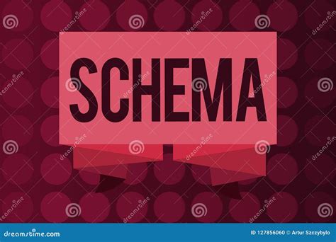 Word Writing Text Schema Business Concept For Representation Of Plan Or Theory In Form Of