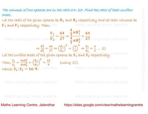 Class 9 Chapter 13 Surface Areas And Volumes Sphere Lecture 4 Pdf