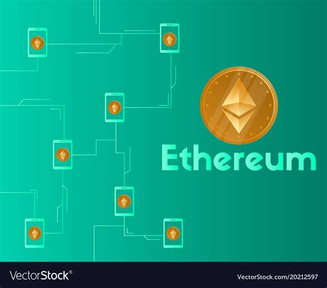 Blockchain Ethereum Cryptocurrency Concept Vector Image