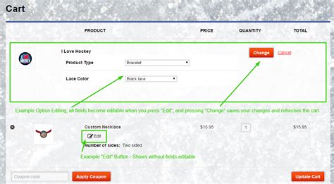 Edit Options In The Cart Standalone WP Plugin For WooCommerce