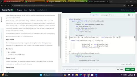 completed hackerrank 50 days of code challenge with java s bigdecimal
