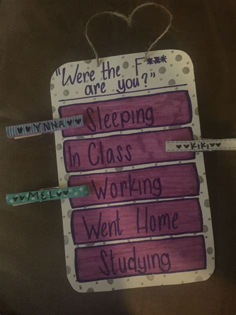 Dorm Whiteboard Questions