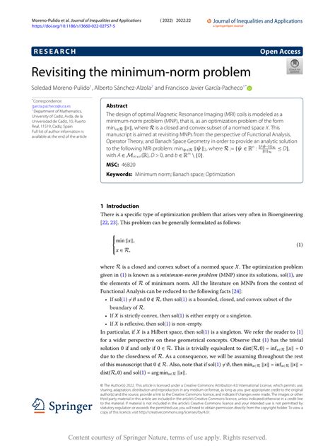 pdf revisiting the minimum norm problem