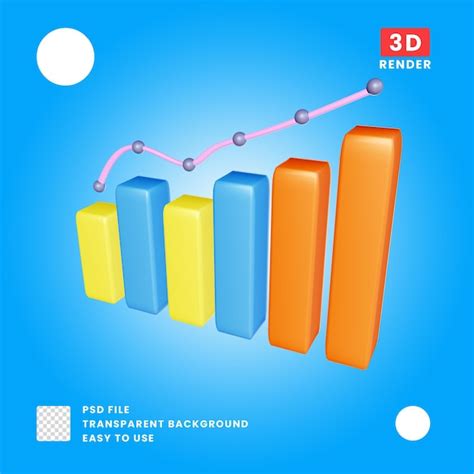 Premium Psd 3d Render Bar Chart