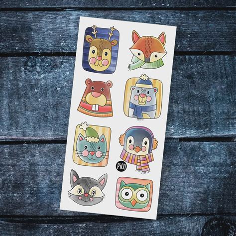 Pico Tattoos Winter Animals Toy Soup