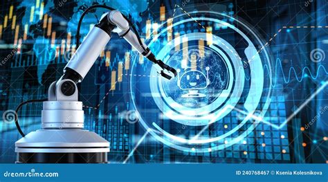 chat bot business technology automation concept cobot robotic arm 3d