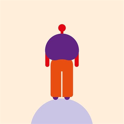 둥근 기하학적 문자 터 일러스트레이션 프리미엄 벡터