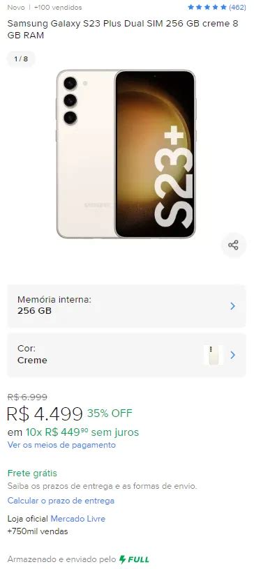 Parcelado Samsung Galaxy S Plus Dual Sim Gb Creme Gb Ram Cupom Canaltech Ofertas