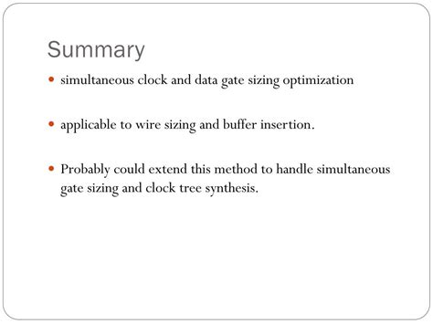 Ppt Simultaneous Clock And Data Gate Sizing Algorithm With Common