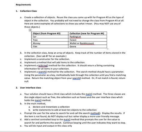 Solved Requirements 1 Collection Class Create A Collection