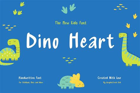 Dino Heart Regular Font XFonts Pro