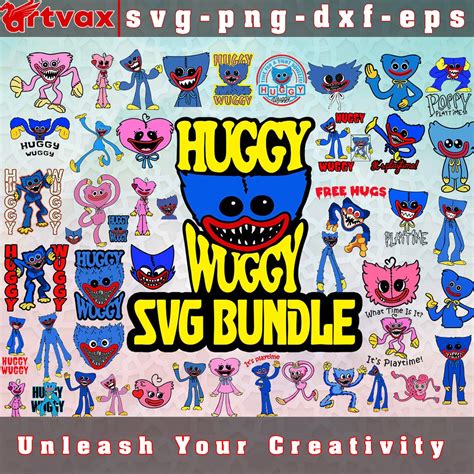 Gaming Svg Bundle Huggy Wuggy Svg Kissy Missy Fnf Poppy Playtime Svg