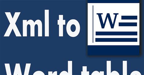 whiterock software how to convert xml into table in word document
