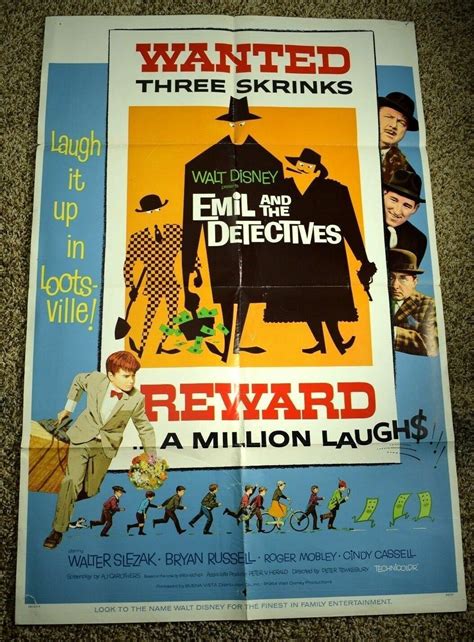1964 Walt Disney Emil And The Detectives Original 1 Sheet Movie Poster