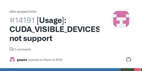 Usage CUDA VISIBLE DEVICES Not Support Issue Vllm Project Vllm GitHub