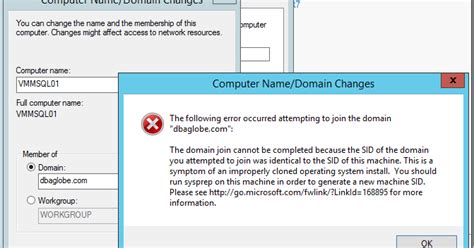 Donghuas Blog Dbaglobe The Domain Join Cannot Be Completed Because