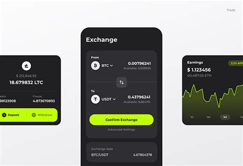 BG Crypto Wallet App Blockchain Mobile UI Behance