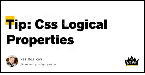 Tip Css Logical Properties Wes Bos