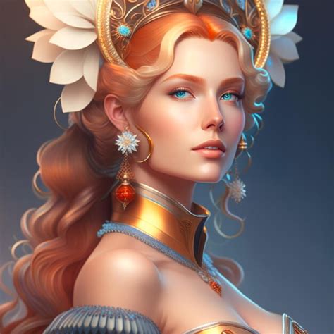 Premium Ai Image Floral Beauty Queen