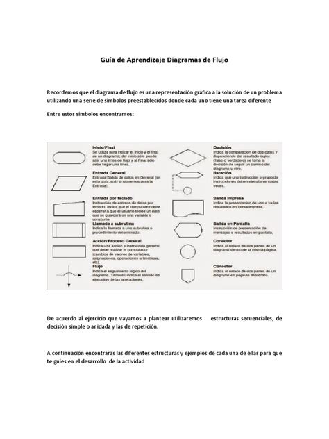 Guia De Aprendizaje Digramas De Flujo Descargar Gratis Pdf Salario