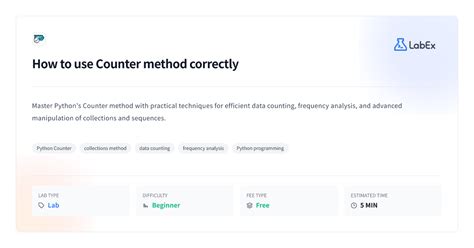 How To Use Counter Method Correctly Labex
