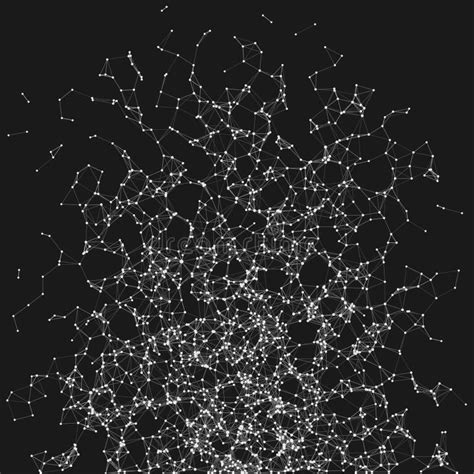 Network Mesh Random Procedural Art Background Illustration Stock Vector