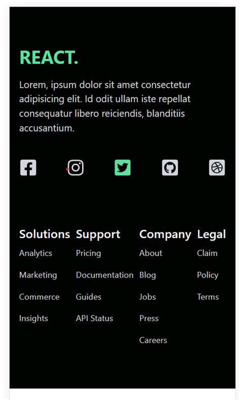 Building React Footer Components With Tailwindcss By R Dev Medium