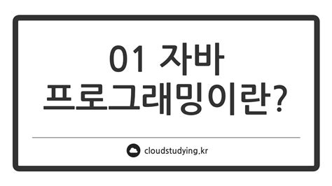[01 자바 프로그래밍이란 이론] 자바 프로그래밍이란 youtube