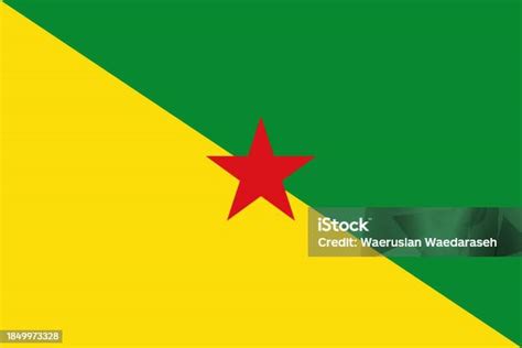 프랑스 령 기아나 국기 국기의 정확한 비율 종횡비 공식 색상 벡터 일러스트 레이 션 Eps10 0명에 대한 스톡 벡터 아트 및 기타 이미지 Istock