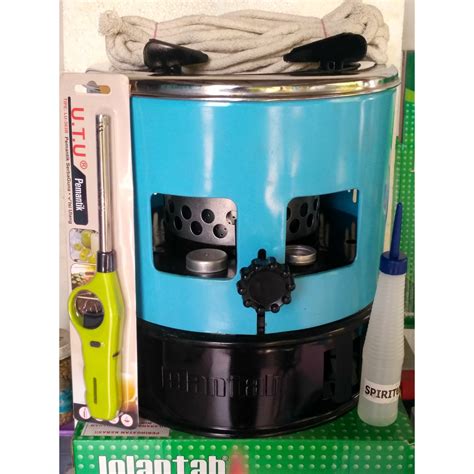KOMPOR MINYAK JELANTAH Biru Muda Sumbu Terpasang 1 Lighter Pemantik UTU Shopee Indonesia