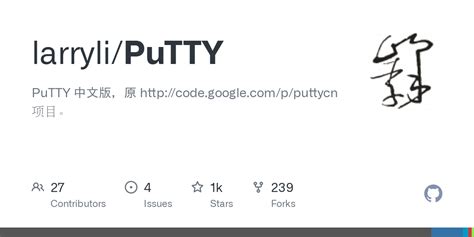 GitHub larryli PuTTY PuTTY 中文版原 code google com p puttycn 项目