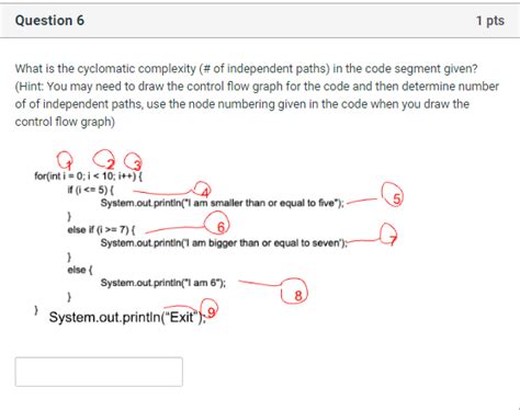 Solved Question 6what Is The Cyclomatic Complexity Of