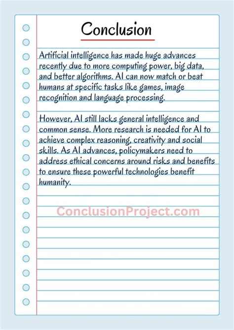 Conclusion Of Artificial Intelligence How To Write With Example Conclusion Project