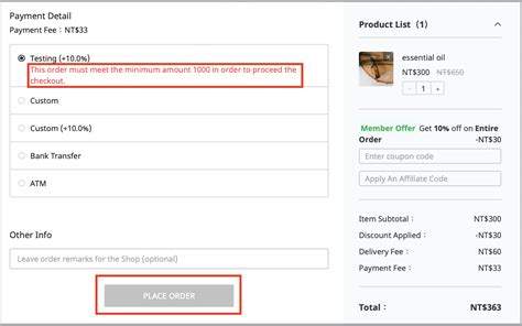 set up checkout amount condition shopline help center