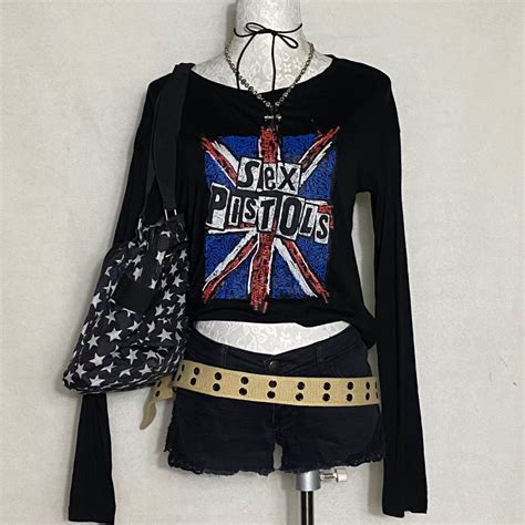 Sex Pistols Grunge Statement Long Sleeve Top Women S Fashion Tops