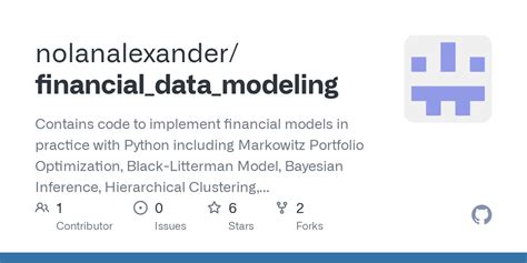 GitHub Nolanalexander Financial Data Modeling Contains Code To Implement Financial Models In