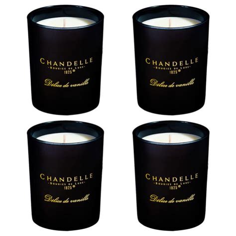 Lot De 4 Bougies Décoratives Cire De Soja Naturel Vanille Leroy Merlin