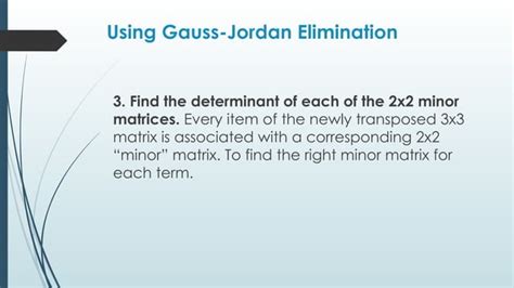 Finding The Inverse Of Matrixpptx