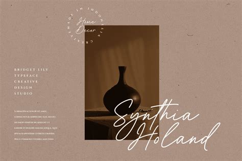 Bridget Lily Font Fonts