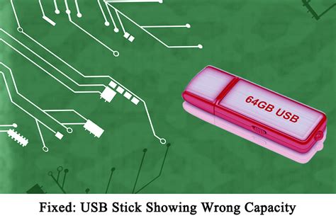 fixed usb stick showing wrong capacity less space than actual