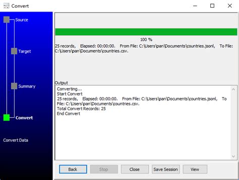 convert json lines jsonl ndjson ldjson to csv