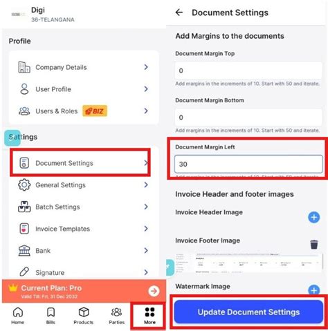 How To Set Document Left Margin On Android General Swipe