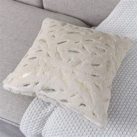 Gold Feather Soft Touch Cushion Cover Jak Avenue Gold Feather Soft Touch Cushion Cover Jak Avenue